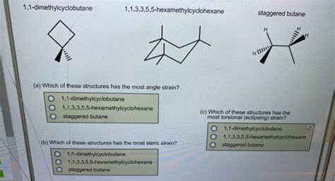 Solved 1 1 Dimethylcyclobutane