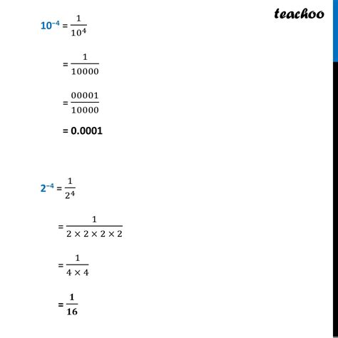 Negative Exponents How To Find With 5 Examples Teachoo