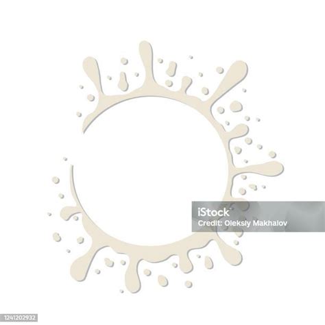 Lambang Susu Dan Label Susu Dengan Percikan Dan Blot Untuk Desain Noda