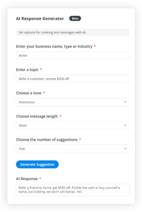 AI Text Message Generator Trumpia