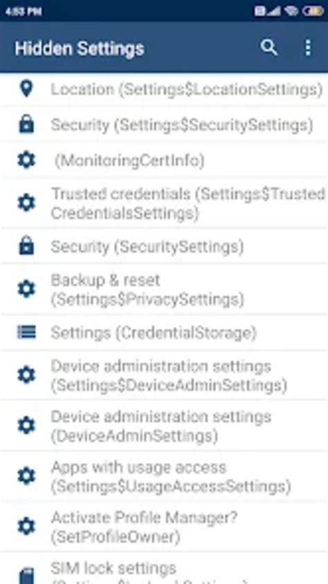 Hidden Settings Access Hidde For Android Download