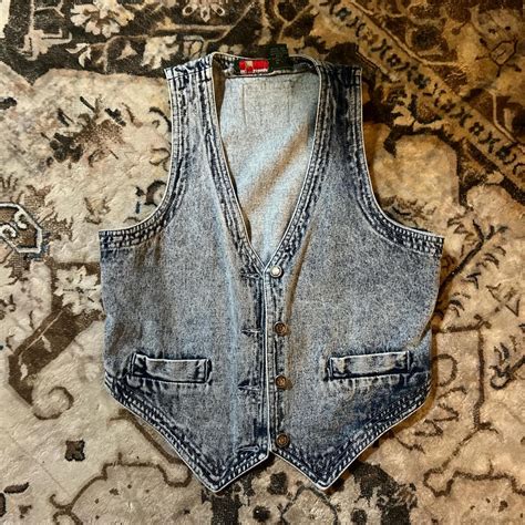 80s Denim Vest Denim 80s Vintage Depop
