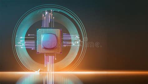 Consumer Future And Technology Concepts Quantum Computing Concept Glowing Circuits And