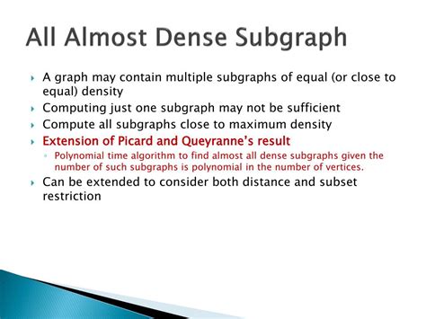 Ppt Dense Subgraphs With Restrictions And Applications To Gene