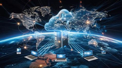 Premium Photo Digital Data Network Connection Cloud Computing And