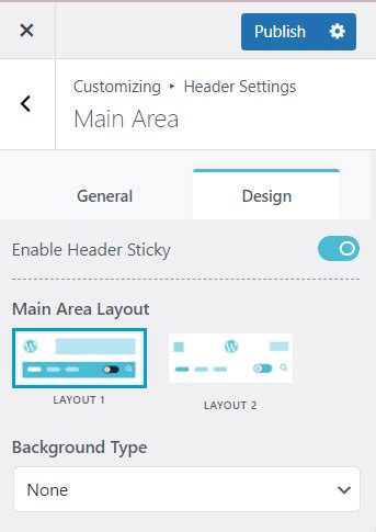 How To Configure Main Area Header In Your Site Ogma Docs