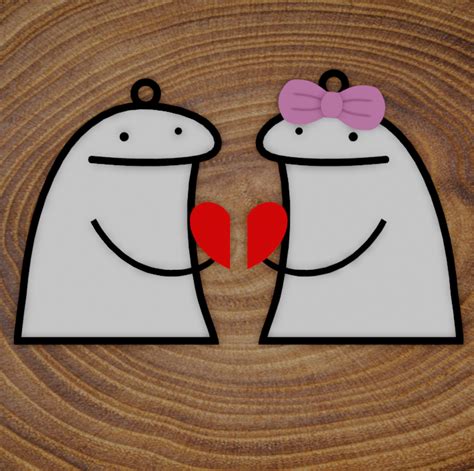 Archivo Stl Llavero Flork Pareja・modelo Para Descargar Y Imprimir En 3d