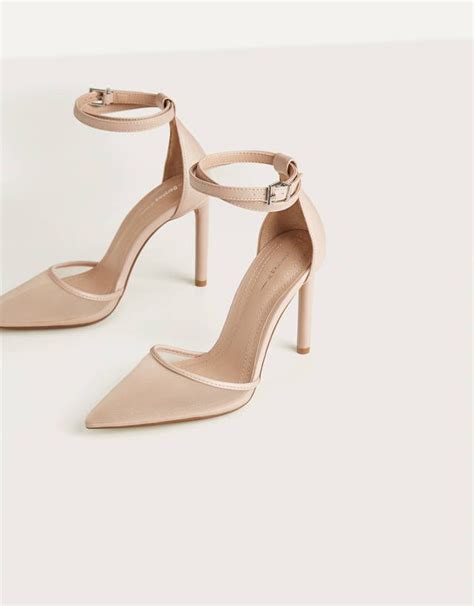 Mesh High Heel Shoes Shoes Bershka United States Heels Cute