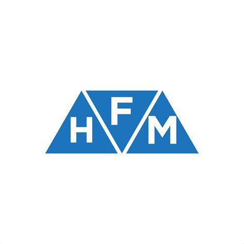 Fhm Triangle Shape Logo Design On White Background Fhm Creative