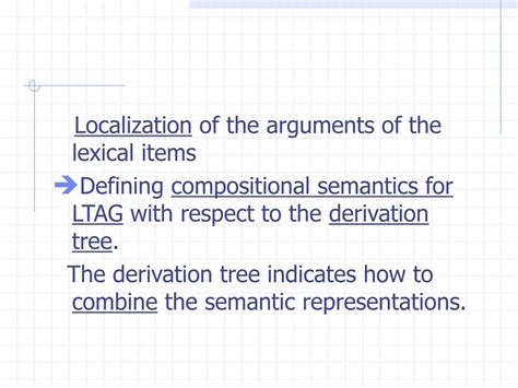 Ppt Ltag Semantics On The Derivation Tree Powerpoint Presentation Free Download Id4223479