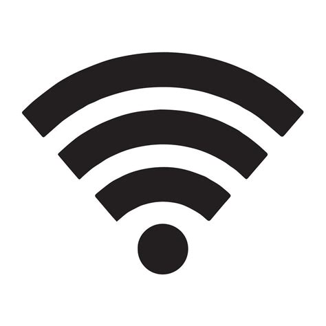 Minimalist Black Wifi Signal Icon Three Curved Lines Design Web Clean Symbol 57649671 Vector Art