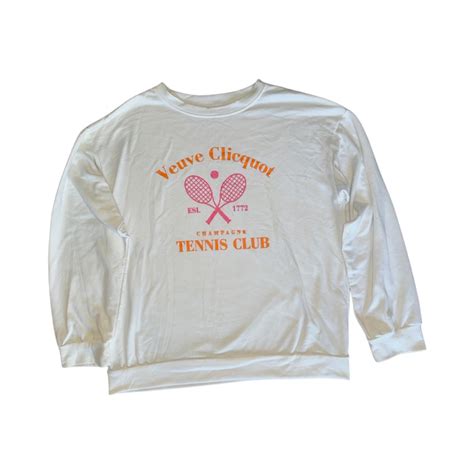 Veuve Clicquot Champagne Tennis Club Pullover Sweatsh Gem