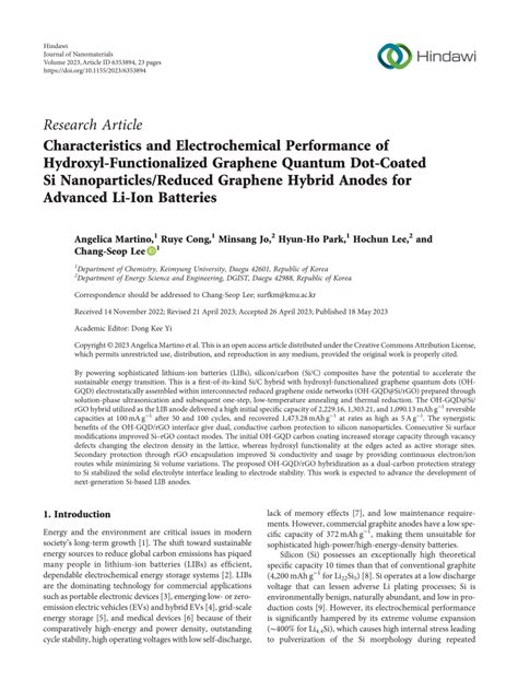 Pdf Characteristics And Electrochemical Performance Of Hydroxyl