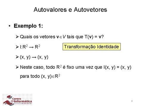 Lgebra Linear Autovalores E Autovetores Prof Paulo Salgado