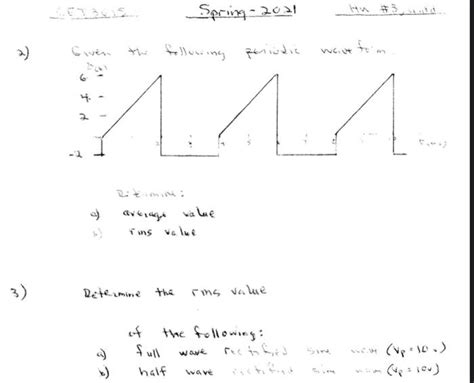 solved given the following periodic waveforms determine the