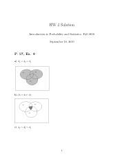 HW 2 Solution Pdf HW 2 Solution Introduction To Probability And Statistics Fall 2019