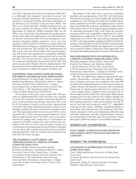 Pdf The Feasibility Acceptability And Appropriateness Of A Person Centered Communication Tool