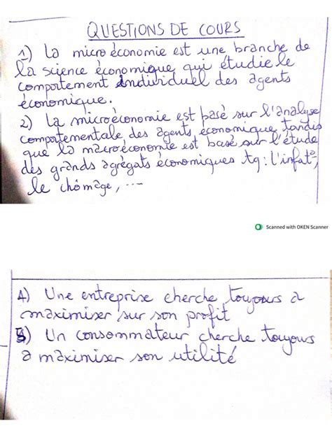 Proposition De Corrigé Examen Micro 1 Pdf