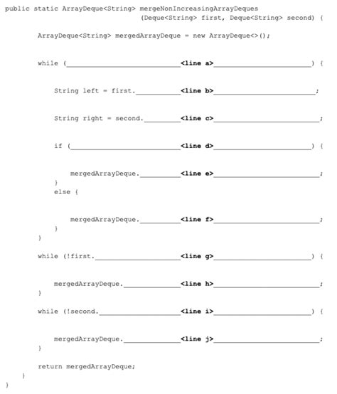 Solved The Class ArrayDeque Implements A Generic Deque Of Chegg