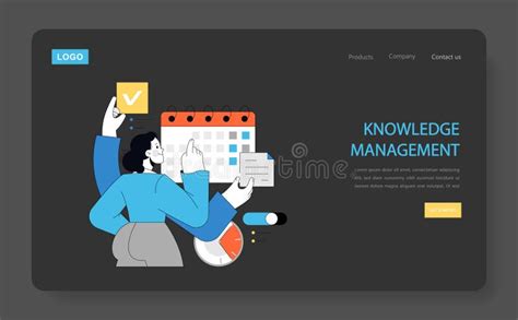 Knowledge Management Concept Vector Illustration Stock Vector