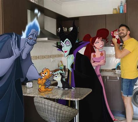 Artist Keeps Photoshopping Disney Characters Into His Own Life, And It's Hilarious