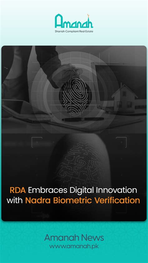Rda Embraces Digital Innovation With Nadra Biometric Verification