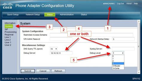 Debug And Syslog Messages From Spa1x2 And Spa232d Ata Analog Telephone