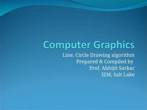 Line Drawing Algorithms Computer Graphics Notes Pptx