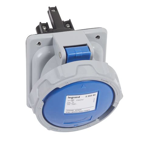 Panel Mounting Socket P17 Pro Ip66 67 200 250 V~ 63 A 2p E