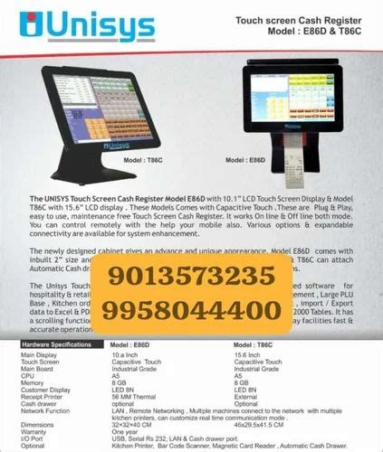 Standalone Capacitive Touch Pos Billing Machine Screen Size Inches At Piece In New