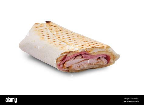 Shawarma With Cheese And Different Types Of Ham Stock Photo Alamy