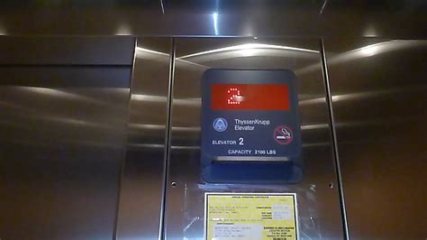 SLOW ThyssenKrupp Aurora Traction Elevators WVC Wenatchi Hall