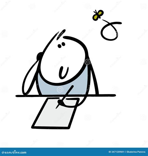 Vector Illustration Boy In Class Does Not Listen To The Teacher Looks