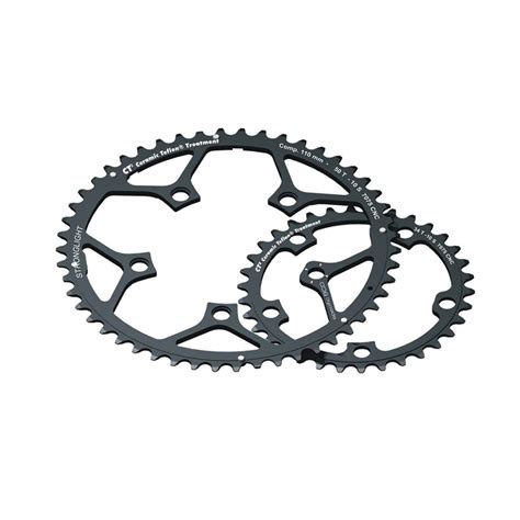 Plateau extérieur Stronglight type 110 C 52 dents noir 10 vitesses