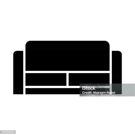 Sofa 圖示白色背景上隔離的標誌向量圖形及更多住宅建築圖片 住宅建築 住宅房間 傢俱 Istock