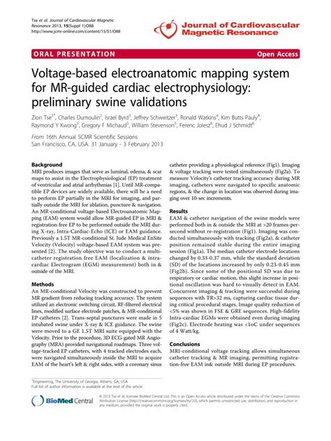 pdf voltage based electroanatomic mapping system for mr guided