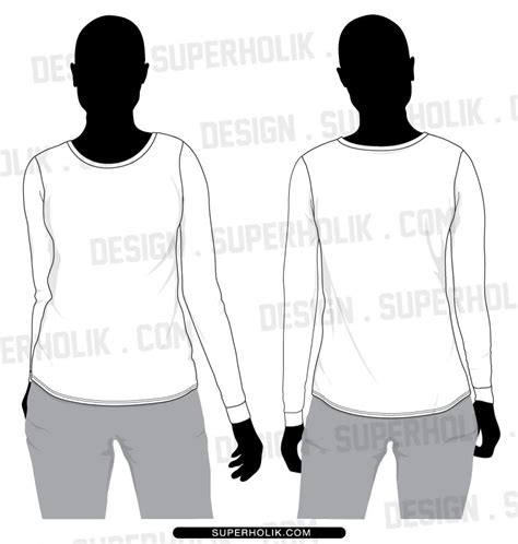 Illustrator Long Sleeve Shirt Template