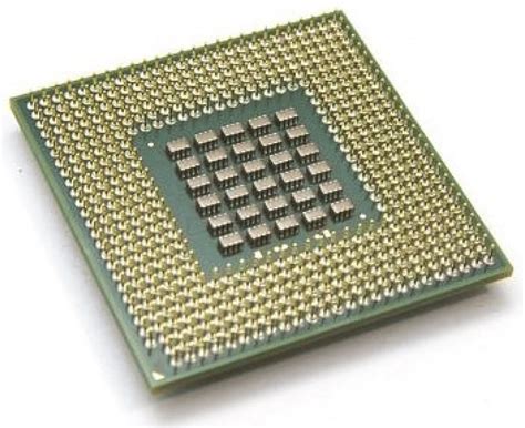 Typical Computer Chip Design With Connecting Pins Color Figure