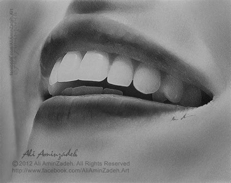 Beautiful Teeth Drawing Teeth Drawing Realistic Drawings Pencil