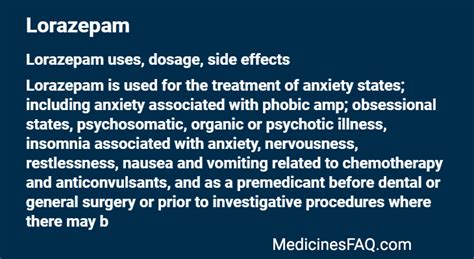 Lorazepam Uses Dosage Side Effects Food Interaction And Faq