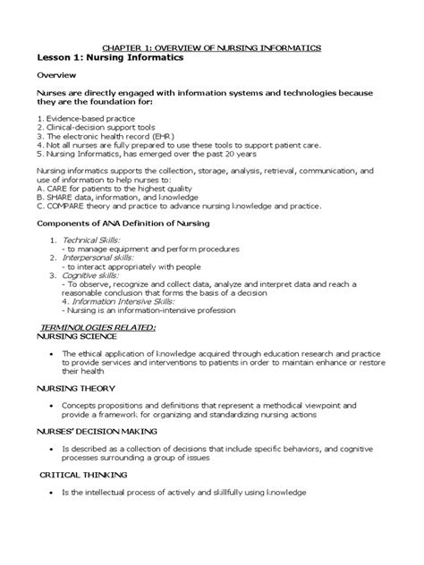 nursing informatics pdf health informatics nursing