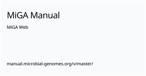 Miga Web Miga Manual