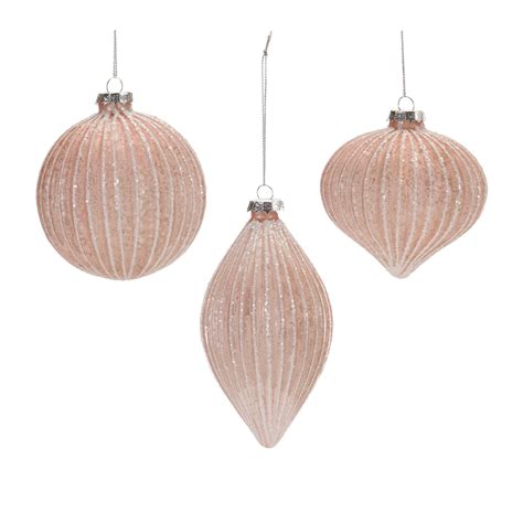 The Holiday Aisle® Glittered Mercury Glass Ornament Set Of 6 Wayfair