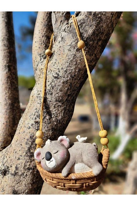 Rota Hediyelik Sevimli Sallanan Koala x cm Bahçe Balkon Süsü Duvar Dekorasyon Ürünleri