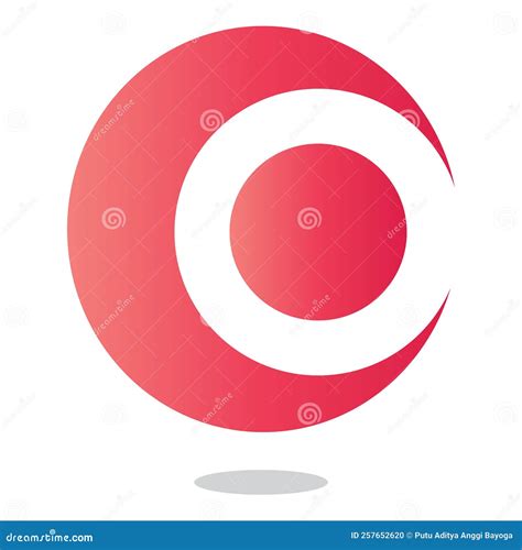 Simple Bright Red Circle Logo Template Stock Vector Illustration Of Simple Vector 257652620