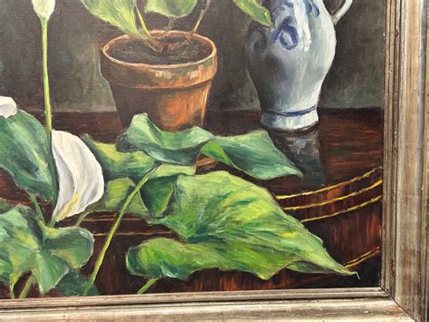 Proantic Backer Grande Huile Sur Toile Nature Morte