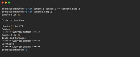 How To Combine Two Text Files In Linux Trend Oceans
