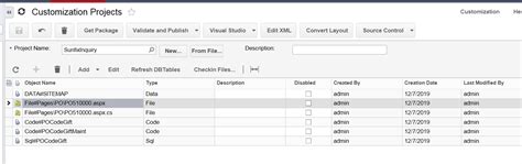 Acumatica I Got An Error While Submitting A New Project To Add A New Page For Instance Error