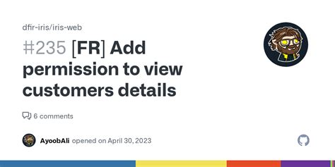 [fr] Add Permission To View Customers Details · Issue 235 · Dfir Iris
