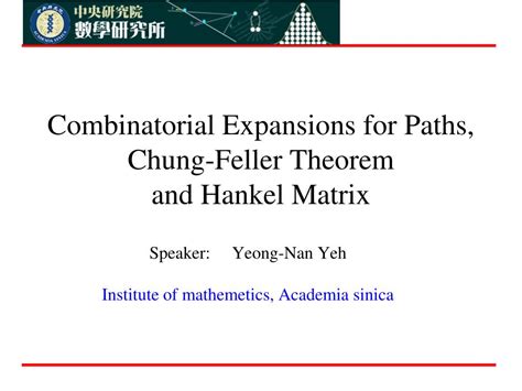 Ppt Combinatorial Expansions For Paths Chung Feller Theorem And Hankel Matrix Powerpoint